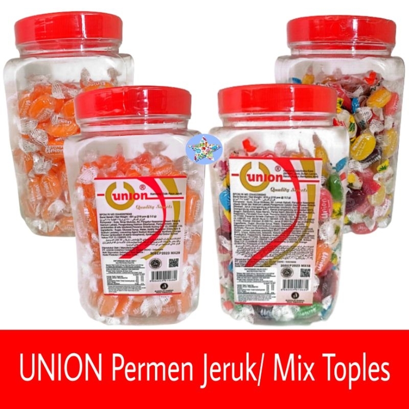 Jual Permen Union Jeruk Aneka rasa Jadul Lebaran Toples | Shopee Indonesia