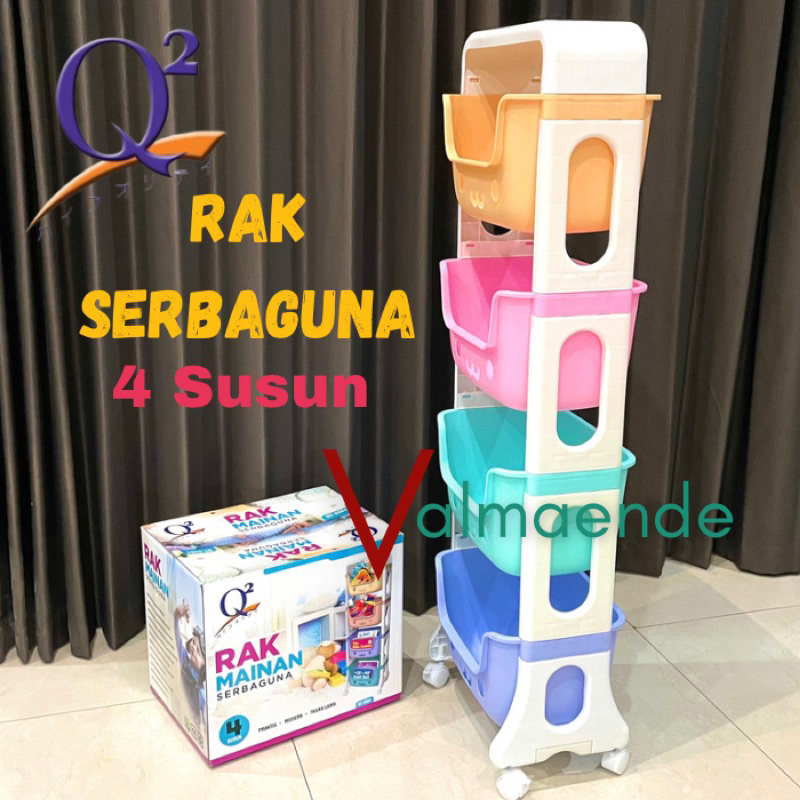 Jual Rak Susun 4 Tingkat Serbaguna Q2 8804 Rak Mainan Anak Lucu ...