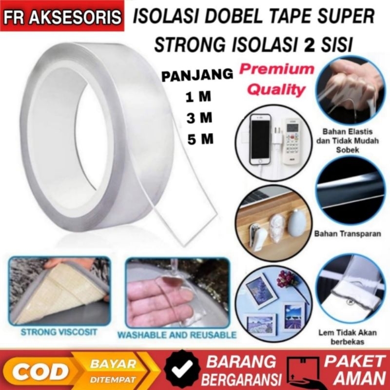 Jual Isolasi Double Tape Gel ISOLASI 2 Sisi Isolasi Bening Nano Dobel ...