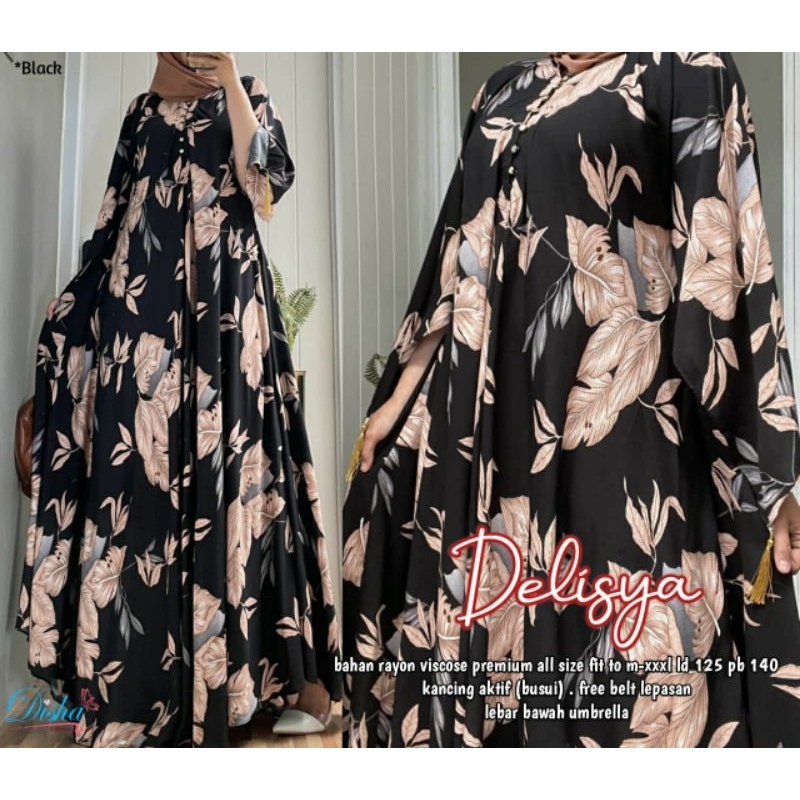Jual DELISYA GOWN DRESS RAYON (potongn motif random) BY LAIQA dsh 26 3 ...