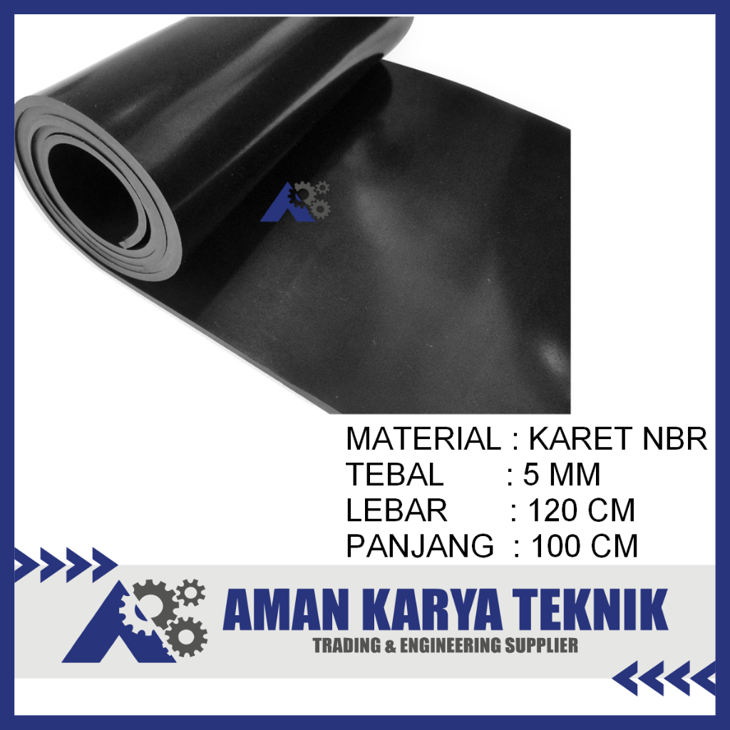 Jual Karet NBR Lembaran ( NBR Rubber Sheet ) 5 mm x 100 cm x 120 cm | Shopee Indonesia