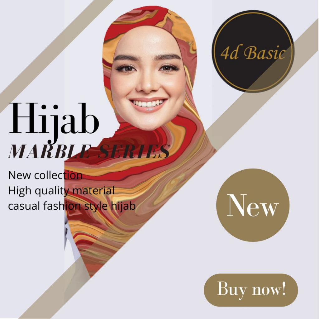 Jual 4D Basic Hijab - Hijab Segiemapt Marble Series Premium - Hijab ...