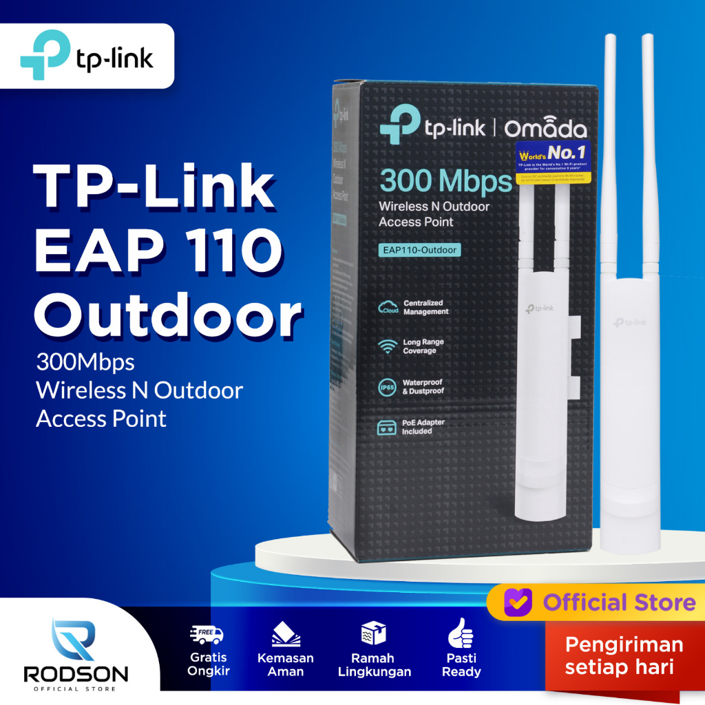 Jual TP LINK EAP110 OUTDOOR 300mbps Wireless N Outdoor Access Point ...