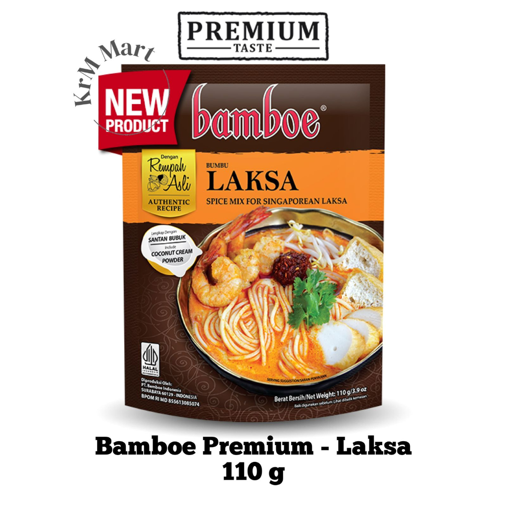 Jual Bamboe Premium Laksa 110 gr bambu bumbu instan 1 bungkus | Shopee ...