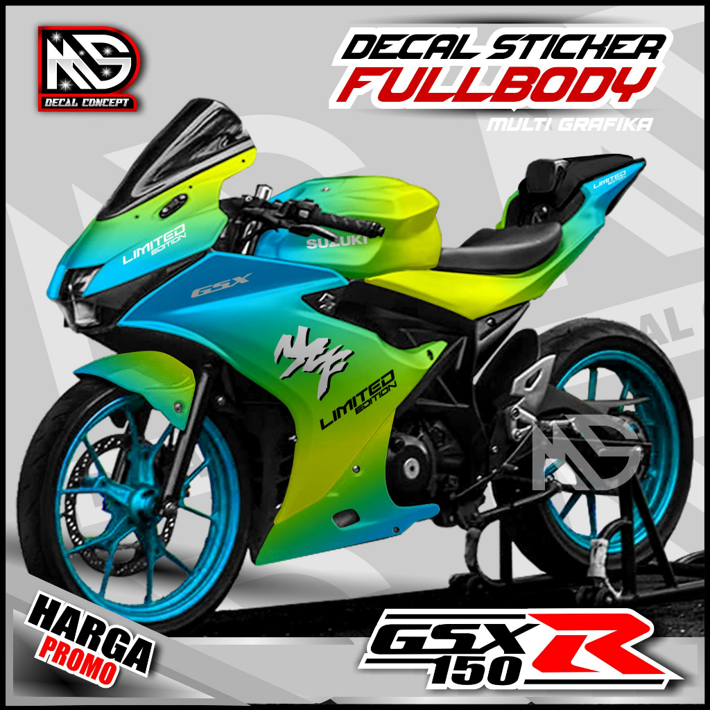 Jual BISA COD Decal GSX150R / Stiker GSX 150 / Decal Suzuki GSX 150 ...