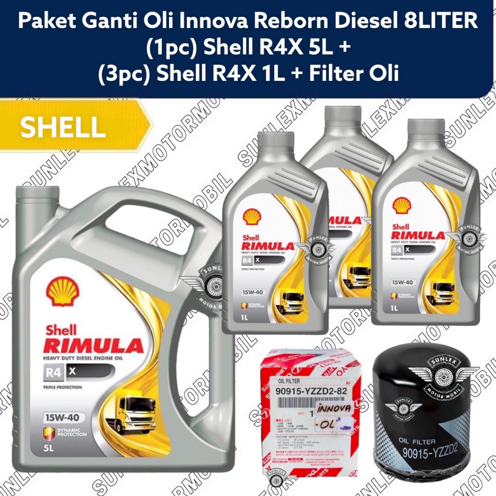 Jual SHELL RIMULA R4X 8LITER - PAKET GANTI OLI INNOVA REBORN DIESEL ...