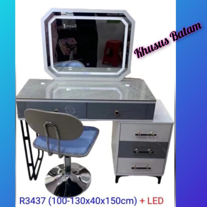 Jual meja rias Led R3437 uk.100-130x40x150cm/meja make-up lampu ...