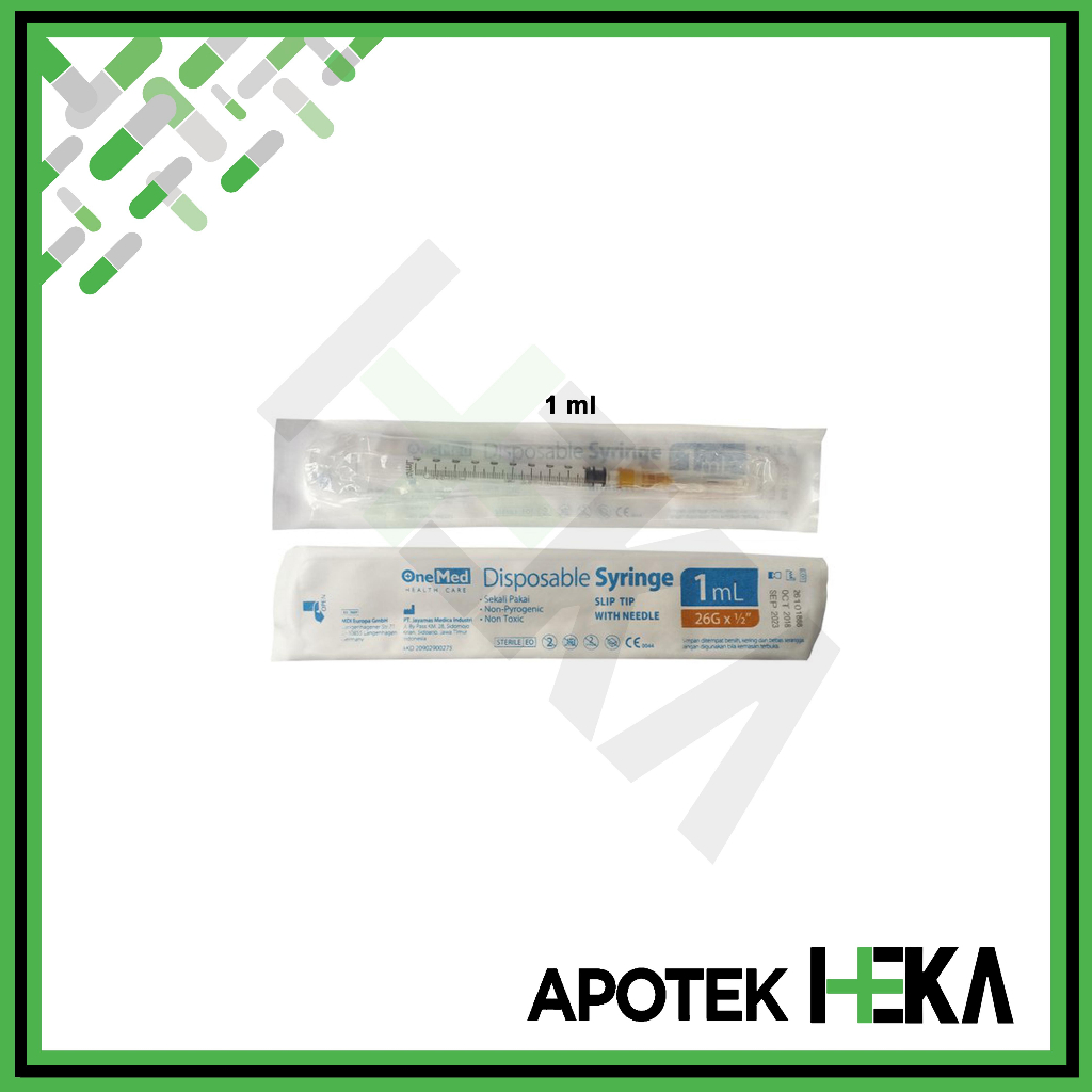Jual Disposable Syringe 1 3 5 10 ml cc Spuit Sekali Pakai Onemed Suntikan (BANDUNG) | Shopee ...