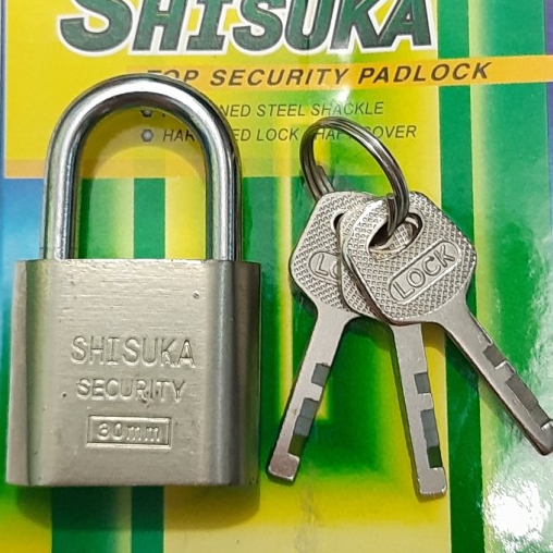 Jual GEMBOK MURAH DAN AWET/GEMBOK PUTIH PAGAR/GEMBOK NIKEL LEHER S 30MM ...