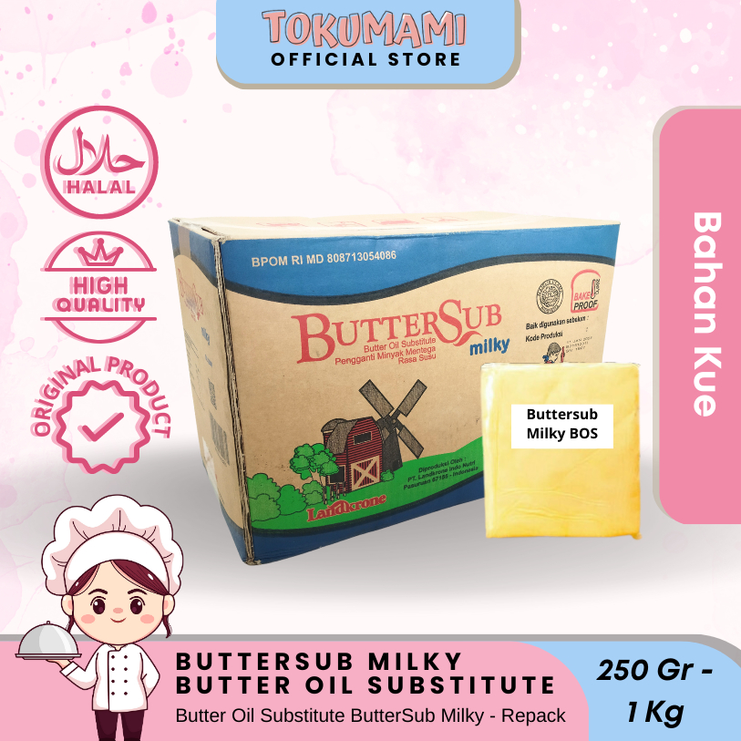 Jual Tokumami - ButterSub Milky/ Mentega Butter BOS Repack 250 Gr - 1KG ...