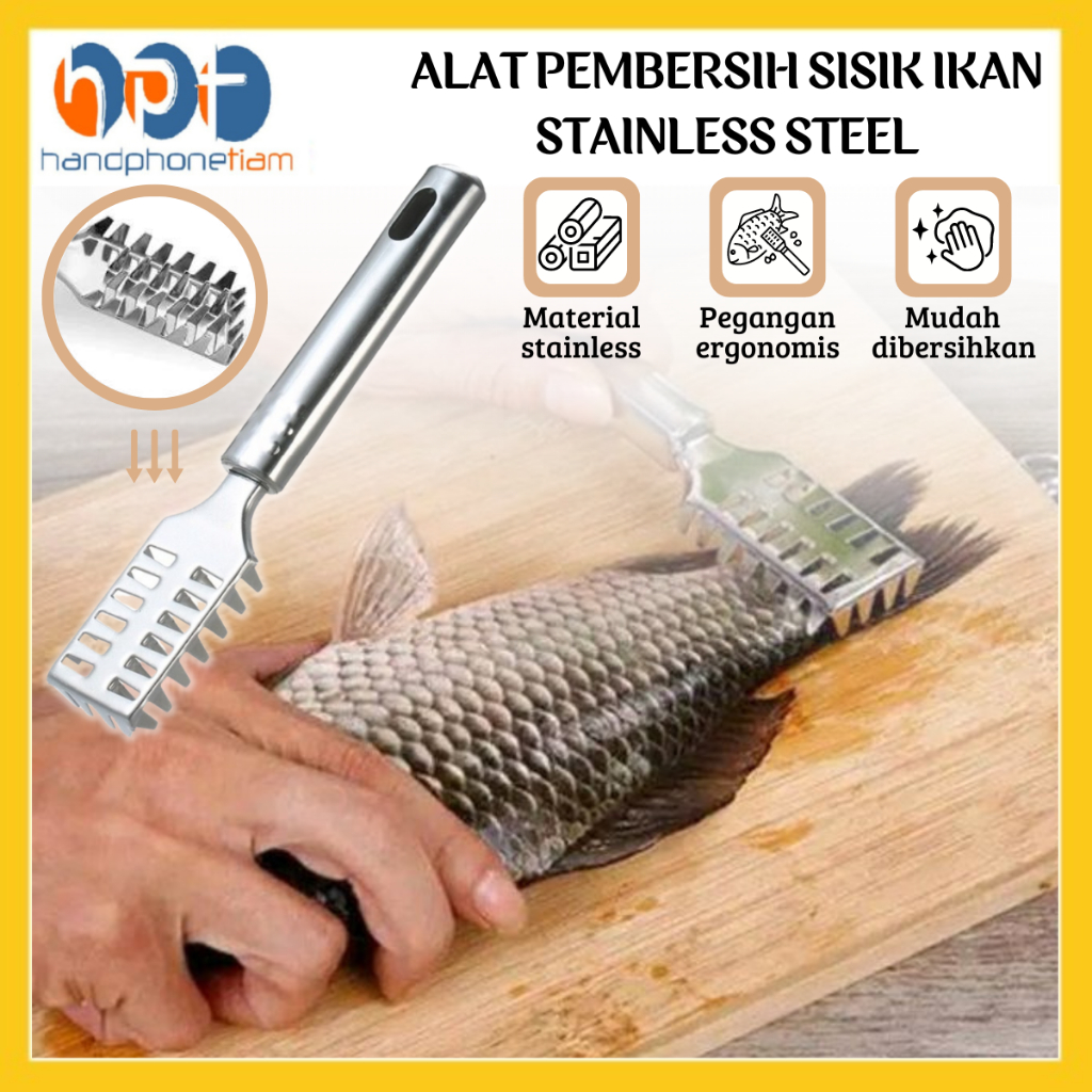 Jual HANDPHONETIAM Alat Pembersih Pengupas Sisik Ikan Stainless Steel ...