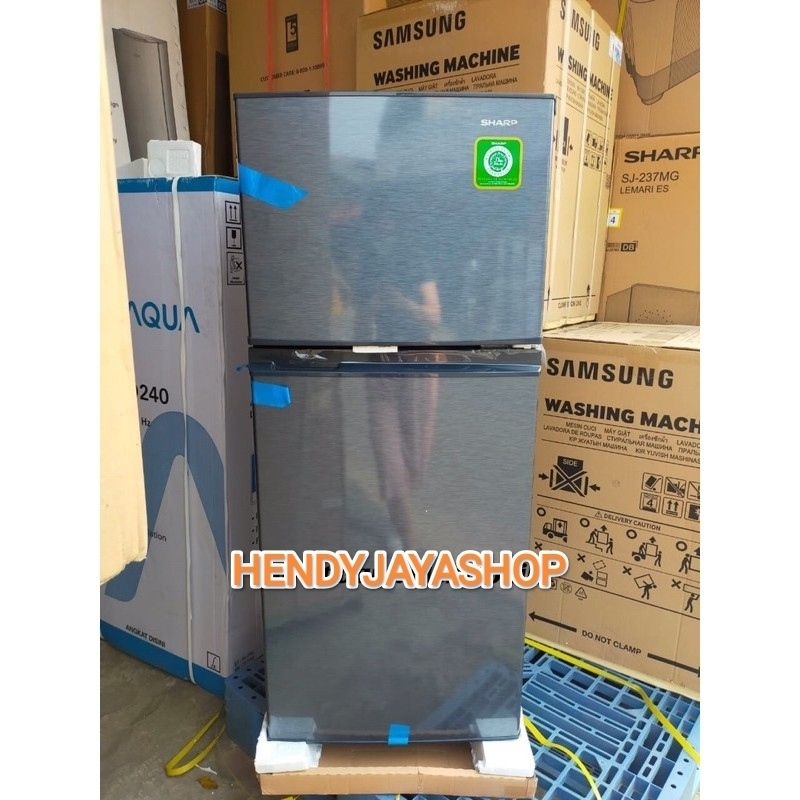 Jual KULKAS SHARP 2 PINTU SJ-195MD-SG / SJ-195 172L - GREY | Shopee ...