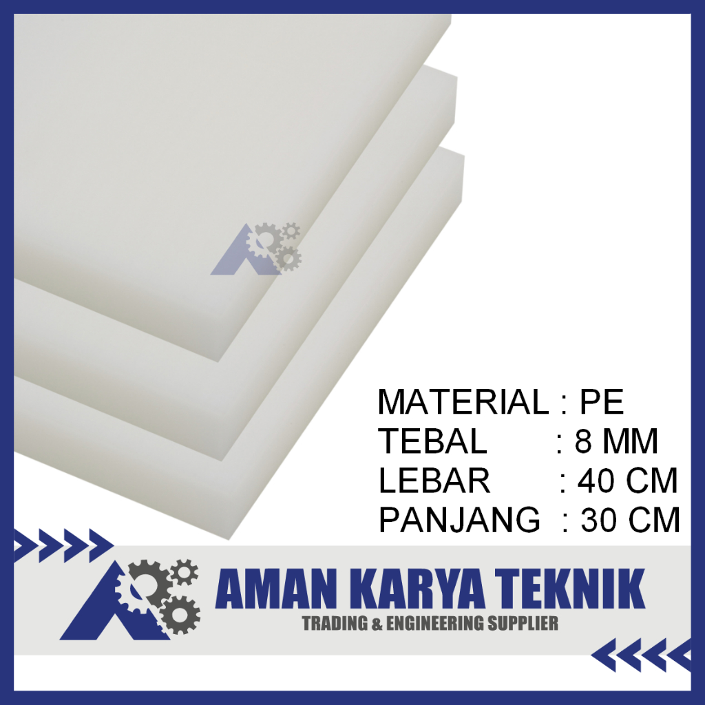Jual Nylon/Polyethylene Lembaran ( PE Sheet ) 8 mm x 30 cm x 40 cm | Shopee Indonesia