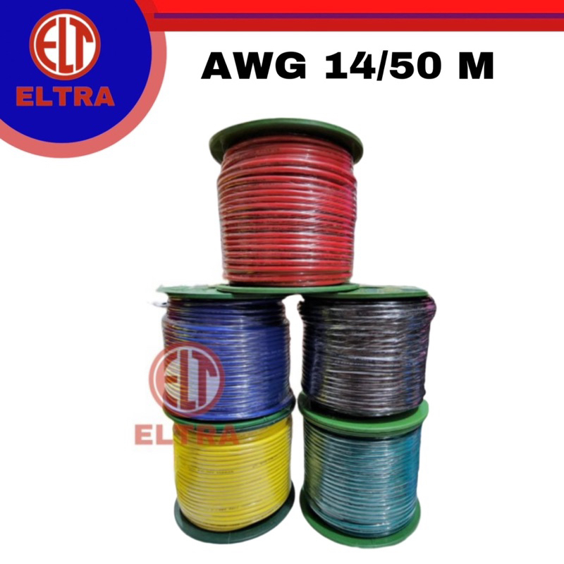 Jual KABEL AWG 14 50 METER + ROLL cable serabut putih tembaga lapis perak body kelistrikan motor ...
