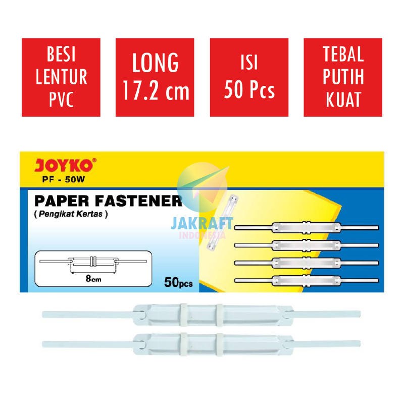 Jual (50 Pcs) Paper Fastener JOYKO PF-50 Putih White PF-50W / Warna ...