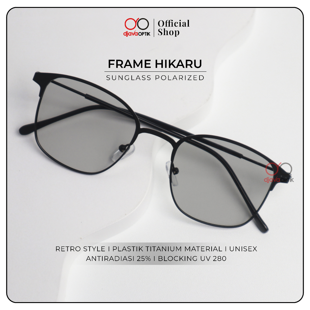 Jual DJAVA OPTIK - Frame Hikaru - Kacamata Photocromic Normal Pabrik Bentuk Kotak Titanium ...