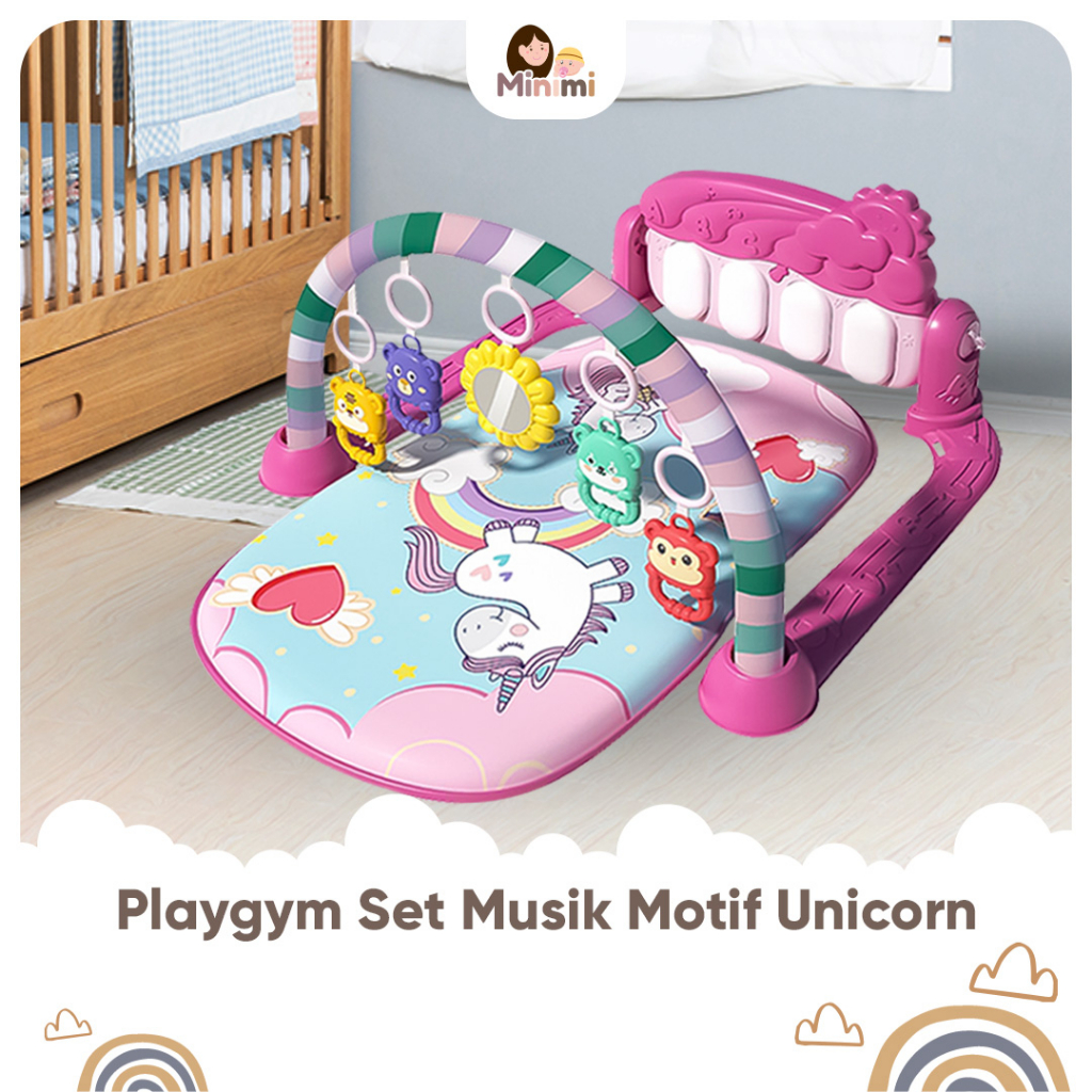 Jual Minimi Baby Playgym Playmate Set Music Play Gym Matras Mainan Anak ...