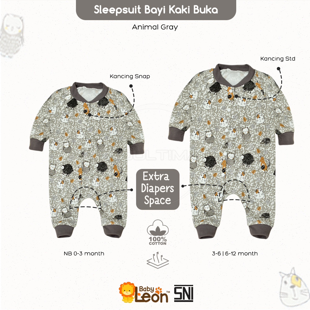 Jual BABYLEON Jumpsuit Bayi 0-1Th Jumsuit Bayi Kaki Buka Jumper Bayi ...
