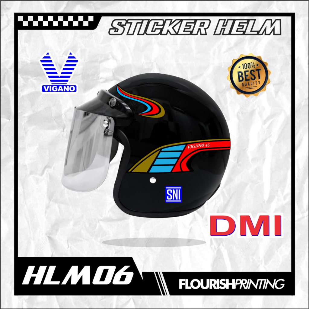 Jual STICKER HELM DMI MODEL LAWAS / HELEM JADUL SERIES 6 | Shopee Indonesia