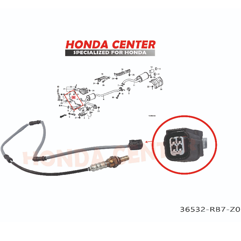 Jual Sensor Oksigen Bawah Brio Brv Hrv Freed Mobilio Jazz Ge8 Gk5 City ...