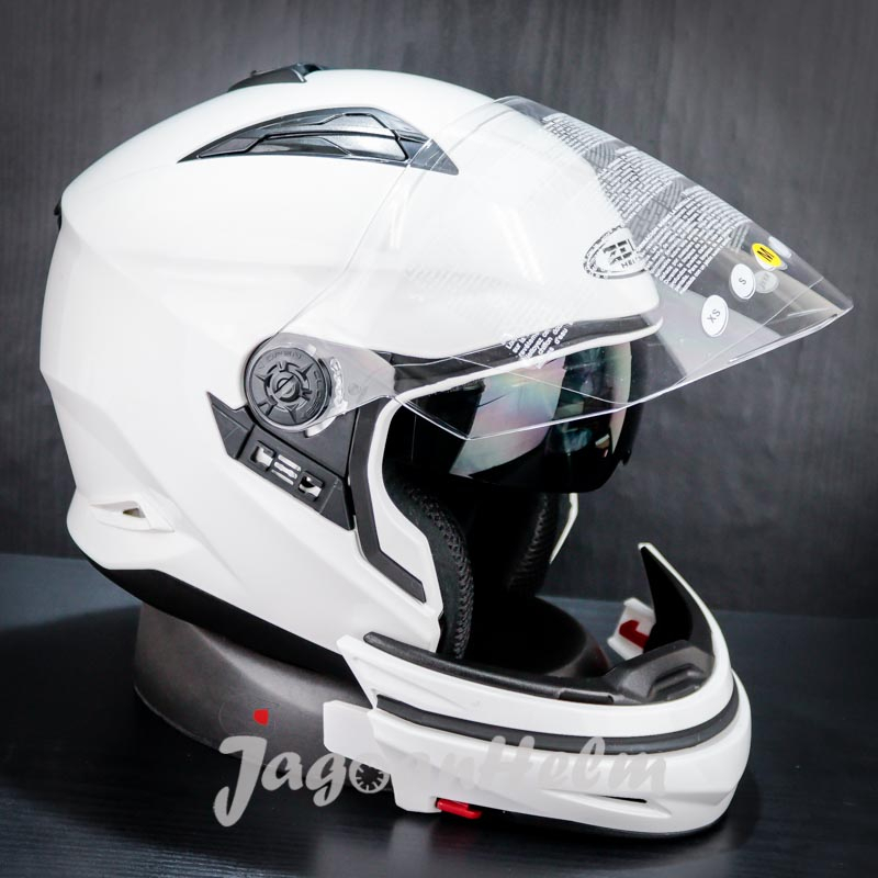Jual ZEUS HELM ZS613C MODULAR | GLOSSY WHITE | ZS613 C MUZZLE | ZS-613C ...
