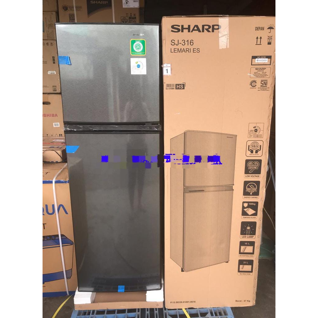 Jual Kulkas 2 Pintu Sharp 316 MNHS | Shopee Indonesia