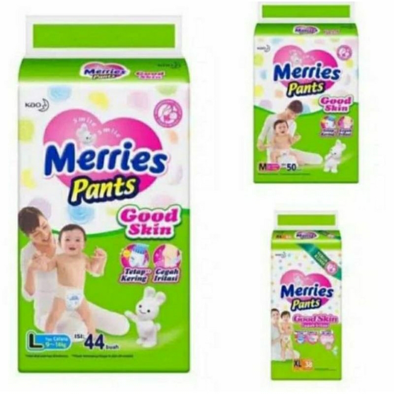 Jual Merries Pants Popok Bayi M50 L44 XL38 Good Skin | Shopee Indonesia