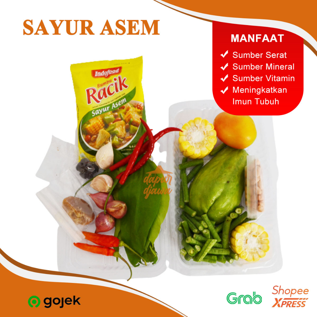 Jual SAYUR ASEM SAYURAN MAKANAN SEGAR FRESH SEHAT BEKU KERING KEMASAN ...