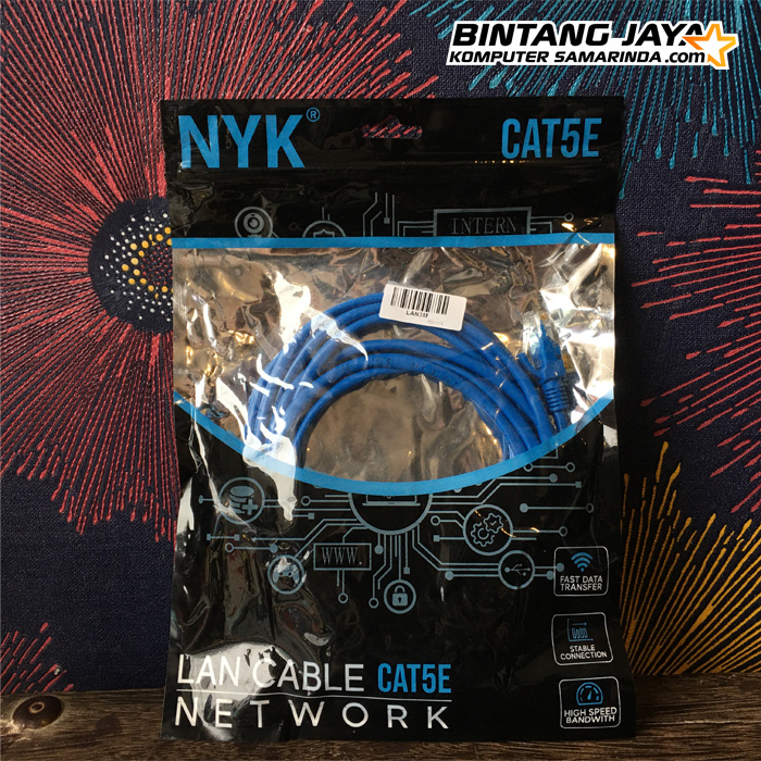 Jual NYK Kabel LAN CAT 5E with RJ 3M | Shopee Indonesia
