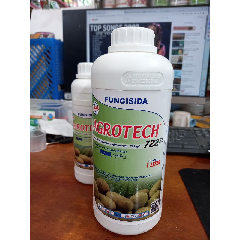 Jual AGROTECH 1LITER fungisida propamokarb hidroklorida 722g/l | Shopee ...