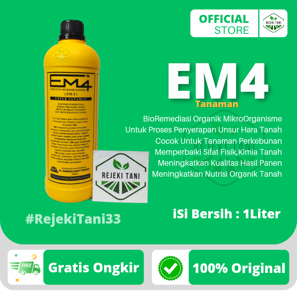 Jual EM4 1 Liter Pertanian Perkebunan EM 4 Kuning Mikroorganisme ...