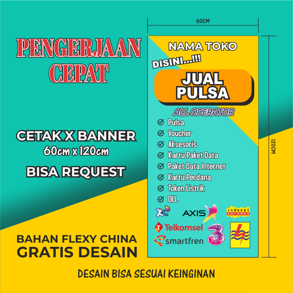 Jual CETAK X-BANNER 60 X 160 CM TERMURAH ANTI AIR BISNIS USAHA UMKM ...