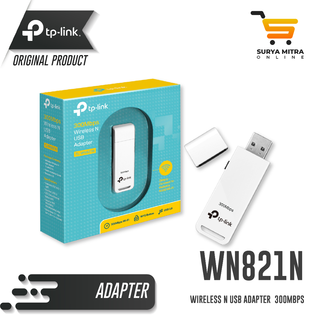 Jual USB Wifi TP-Link TL-WN821N USB Wireless N Adapter 300Mbps | Shopee Indonesia