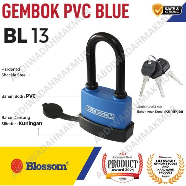 Jual GEMBOK PVC BLUE BLOSSOM ( 40MM & 50MM ) | Shopee Indonesia
