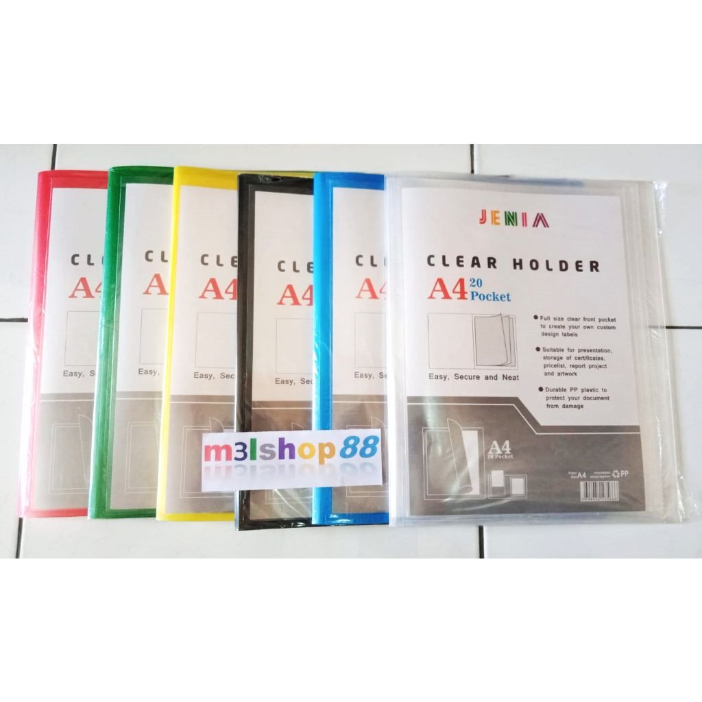 Jual Clear holder A4 20 lembar JENIA / MEDIA KITA-1 pcs | Shopee Indonesia