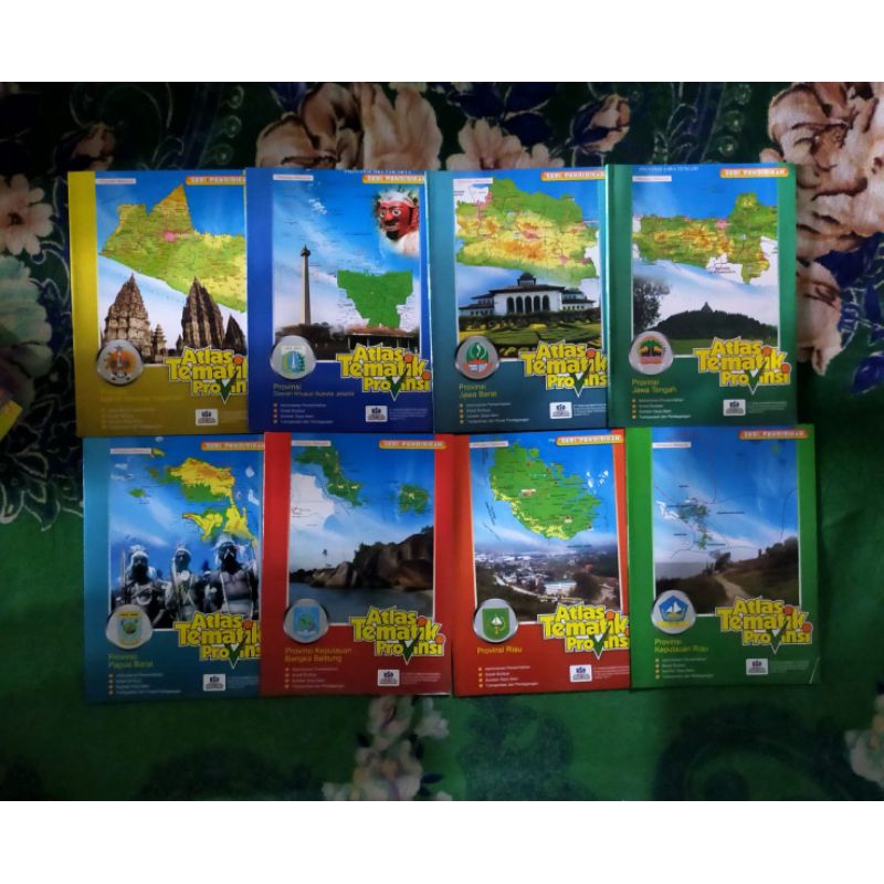 Jual ORIGINAL BUKU PETA ATLAS TEMATIK 34 PROVINSI ISI 34 BUKU SUMATRA ...