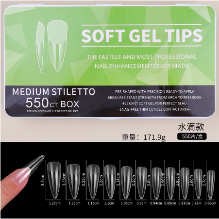Jual 550pcs NAIL SOFT TIP EXPRESS POLY GEL NAIL EXTENSION KUKU ...