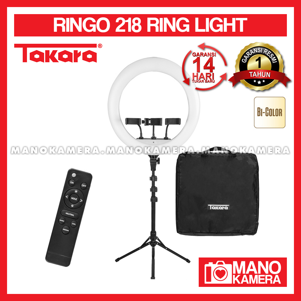 Jual Takara RINGO 218 18 Inch Bi-Color LED Ring Light Ringlight Kit ...
