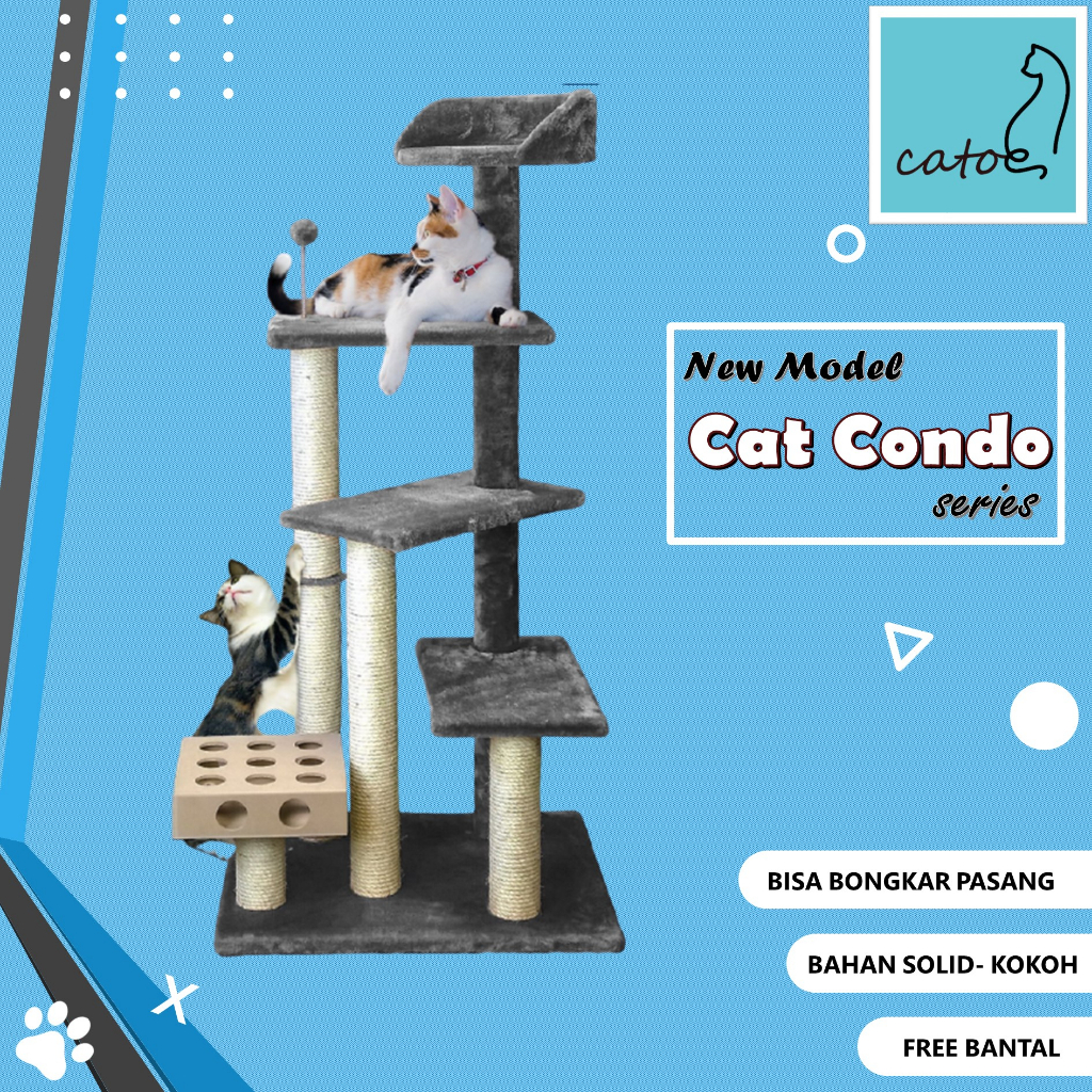 Jual Cat Tree / Panjatan Kucing Bengal / Mainan Kucing Persia / Cakaran ...