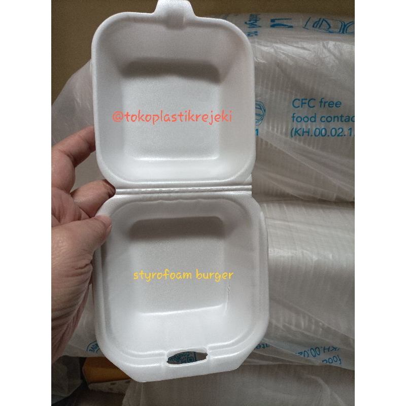 Jual Styrofoam bubur/kecil, sekat, polos besar dan burger | Shopee ...