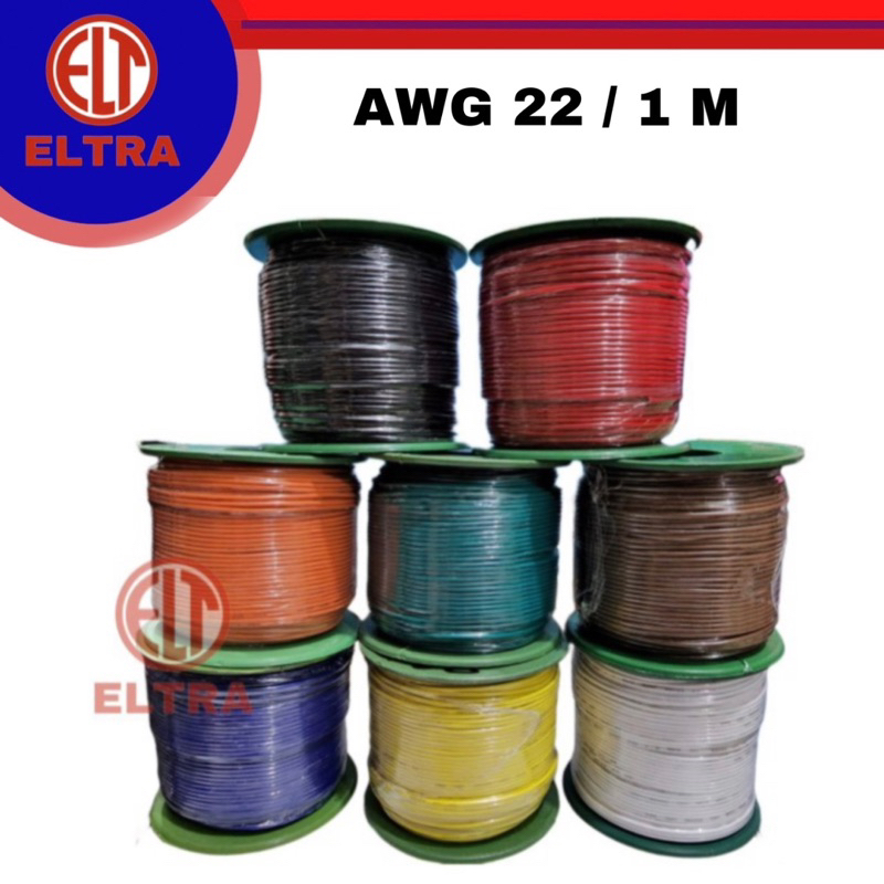 Jual KABEL AWG 22 SERABUT PUTIH METERAN cable serabut putih tembaga lapis perak body kelistrikan ...