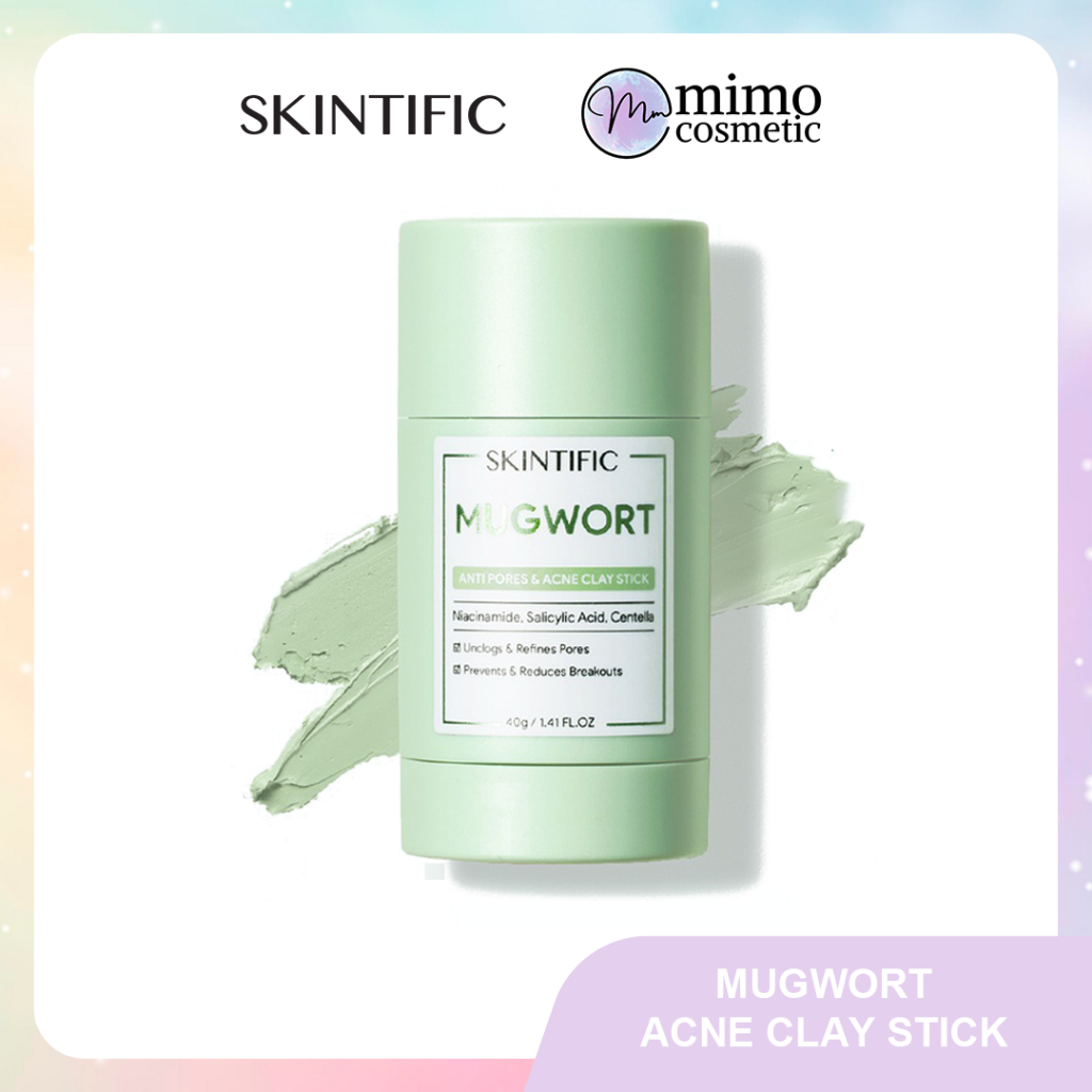 Jual SKINTIFIC Mugwort Acne Clay Stick 40g | Shopee Indonesia