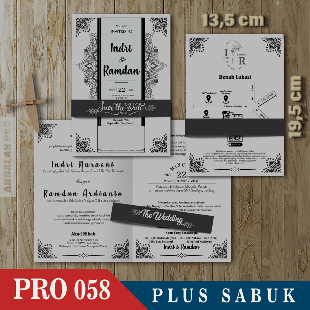 Jual Pro 058 Jasmine Lipat 2 Plus Sabuk - Cetak Undangan Color ...