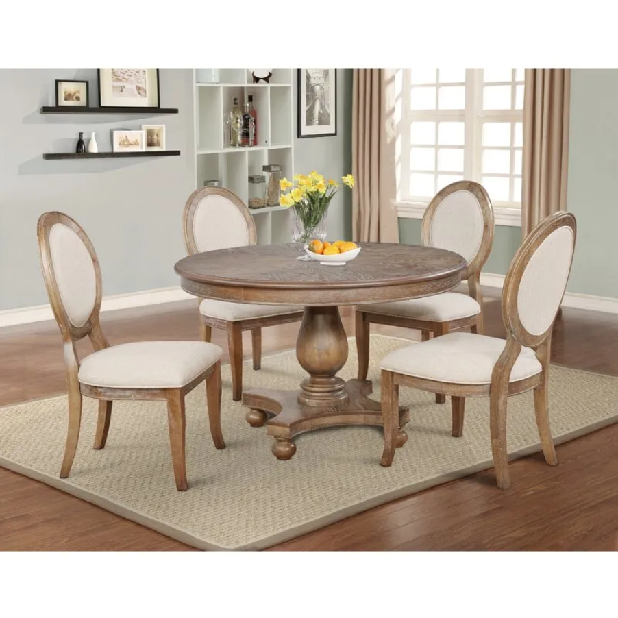 Jual Meja Makan Bulat Rustic 4 Kursi | Shopee Indonesia