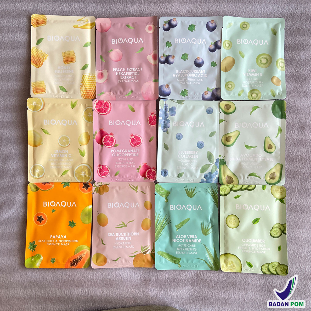 Jual Masker Wajah Bioaqua Sheet Mask BPOM Masker Topeng Bioaqua Face ...