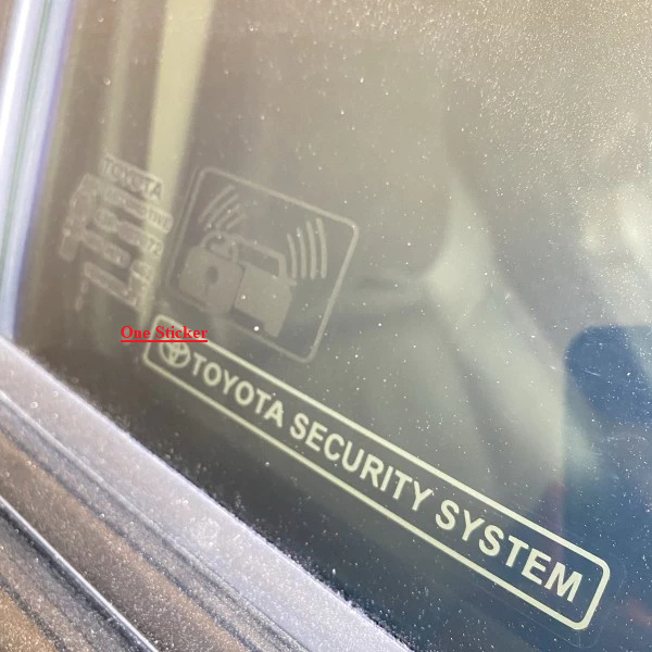 Jual Ready Cutting Sticker Kaca Mobil Stiker Toyota Security System ...