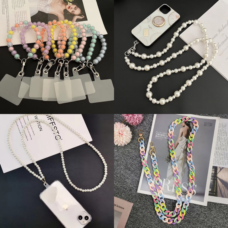 Jual Tali Gantungan HP Phone Holder Lanyard Mutiara Korean Style ...