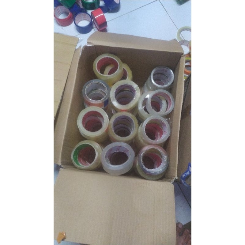 Jual Lakban kiloan rijek daya rekat bagus layak pakai | Shopee Indonesia