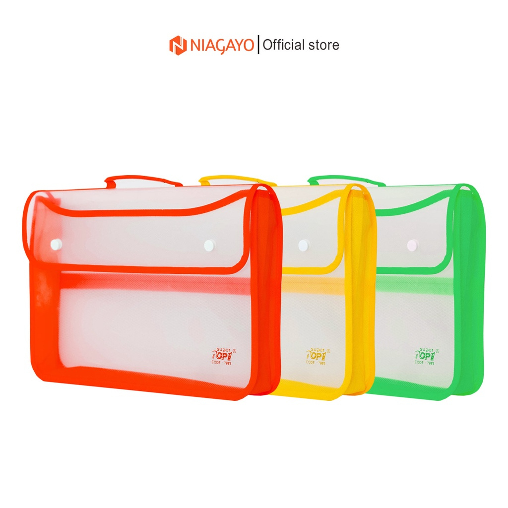Jual Map Plastik Kancing 2 Jaring Folio Zipper School Bag Map