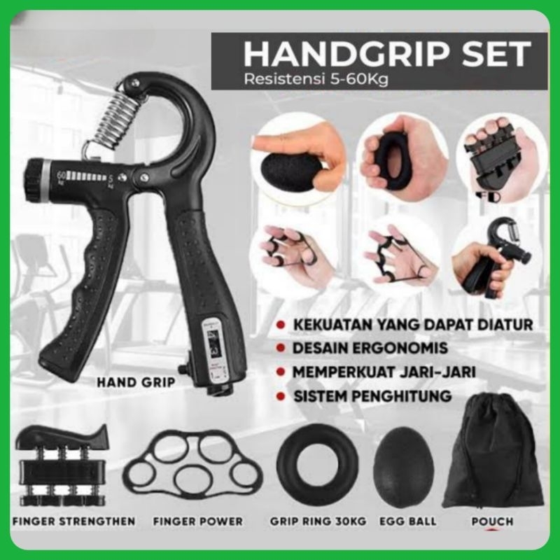 Jual Handgrip Exerciser 5-60kg 5in1 Olahraga Tangan Alat Latih Tangan ...